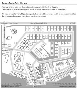 Park Map 03-22 | Dongara Tourist Park